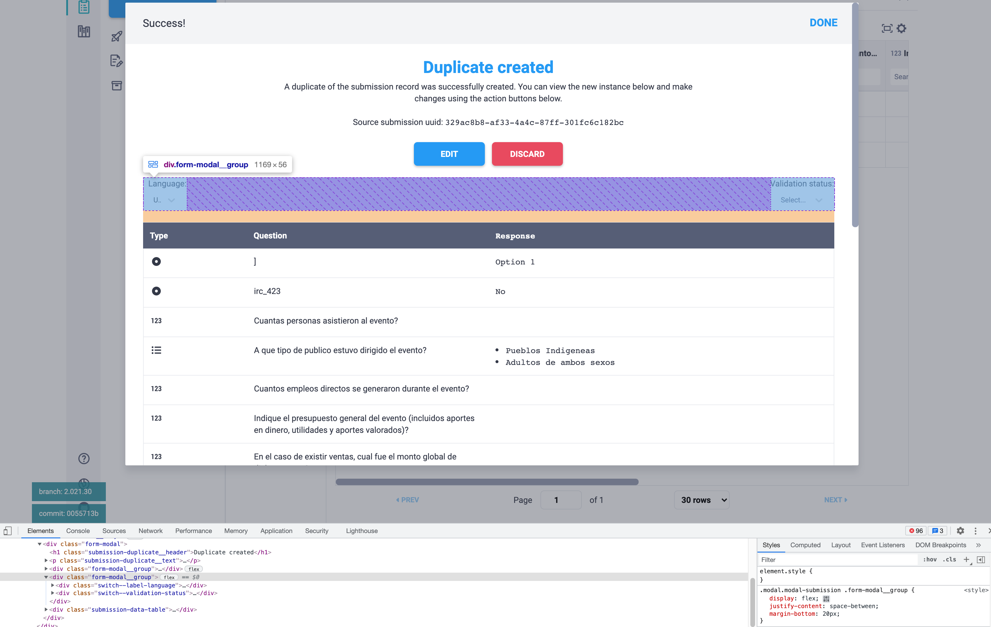 Small UI issue after duplicating submission · Issue #3395 · kobotoolbox/kpi · GitHub