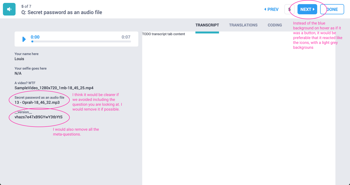 [NLP] Single Processing View - UX review issues · Issue #3481 · kobotoolbox/kpi · GitHub