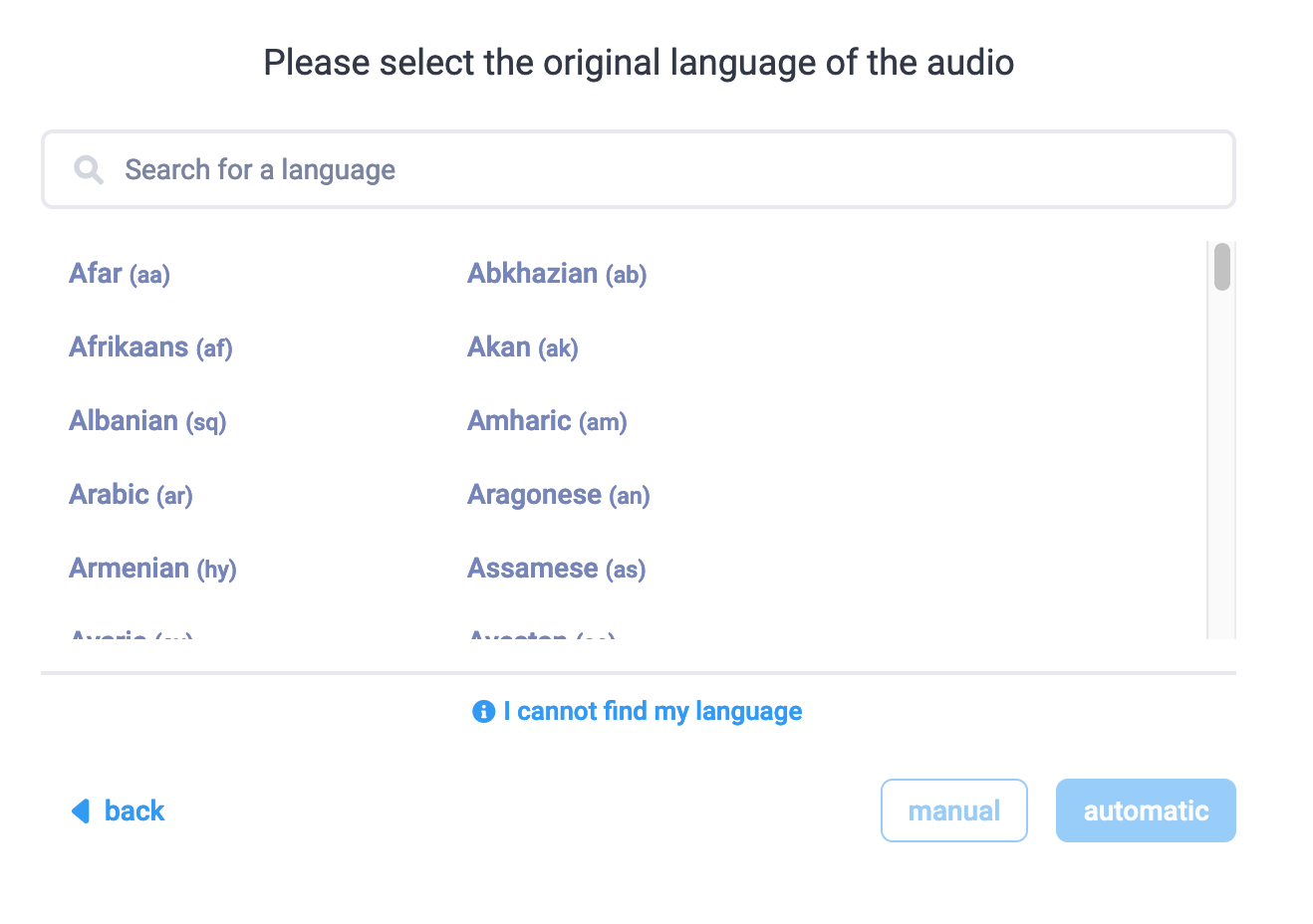 [NLP] Endpoint for big languages list · Issue #3879 · kobotoolbox/kpi · GitHub