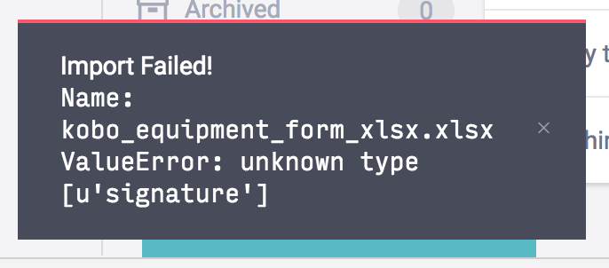 Error message is misleadng when importing invalid XLSForm file fails · Issue #2022 · kobotoolbox ...