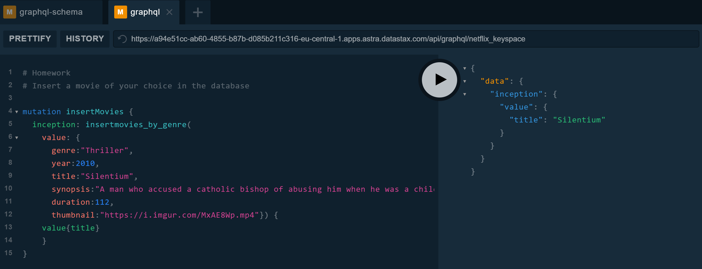 [HW] ElisabethFloh · Issue #19 · datastaxdevs/workshop-graphql-netflix · GitHub
