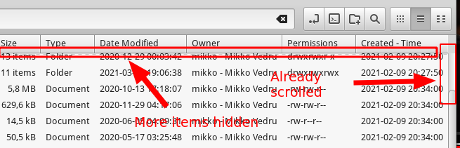 BUG: Switching from "Icon view" to "List view" does not scroll view to the top of the list ...