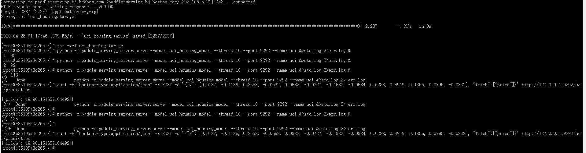 已在Windows下安装Docker，我想将训练完成的模型发布到Serving中 · Issue #494 · PaddlePaddle/Serving · GitHub