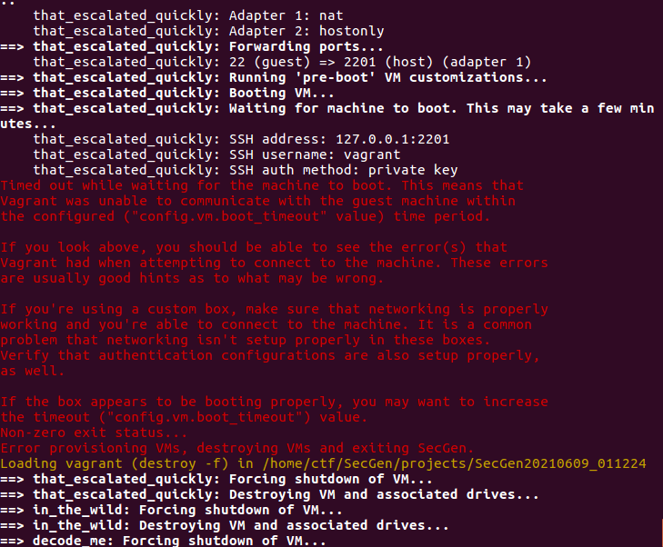 Timed out while waiting for the machine to boot. · Issue #193 · cliffe/SecGen · GitHub