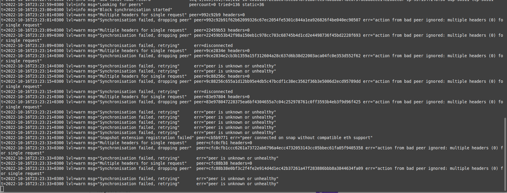 Node Won't Sync With This Snapshot. · Issue #20 · 48Club/bsc-snapshots ...