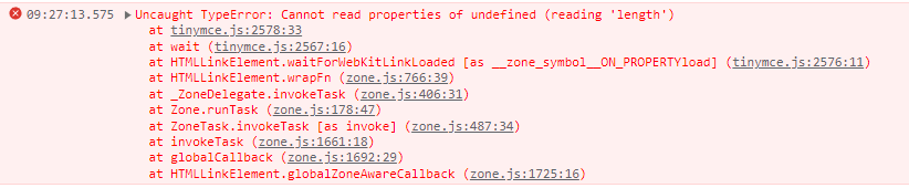 TinyMCE console error in Angular project when SideBar on open · Issue #9018 · tinymce/tinymce ...