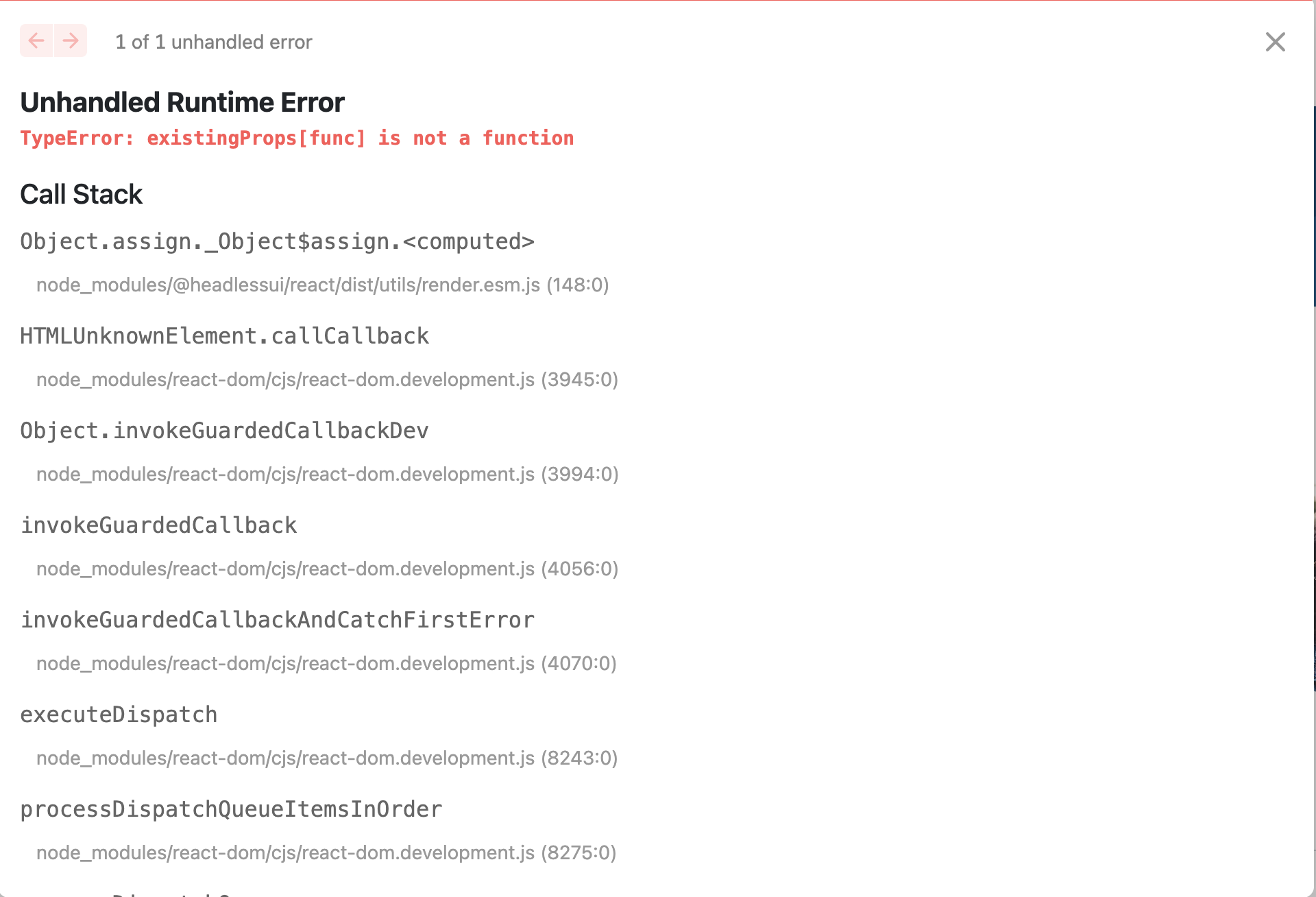 [Bug]: TypeError existingProps[func] is not a function · Issue #837 · tailwindlabs/headlessui ...