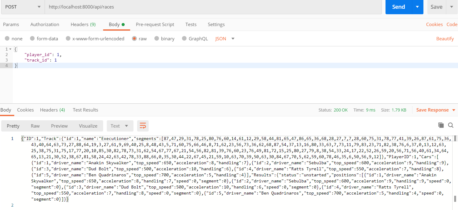 Running `http://localhost:8000/api/races/{race_id}/start` is throwing an error · Issue #6 ...