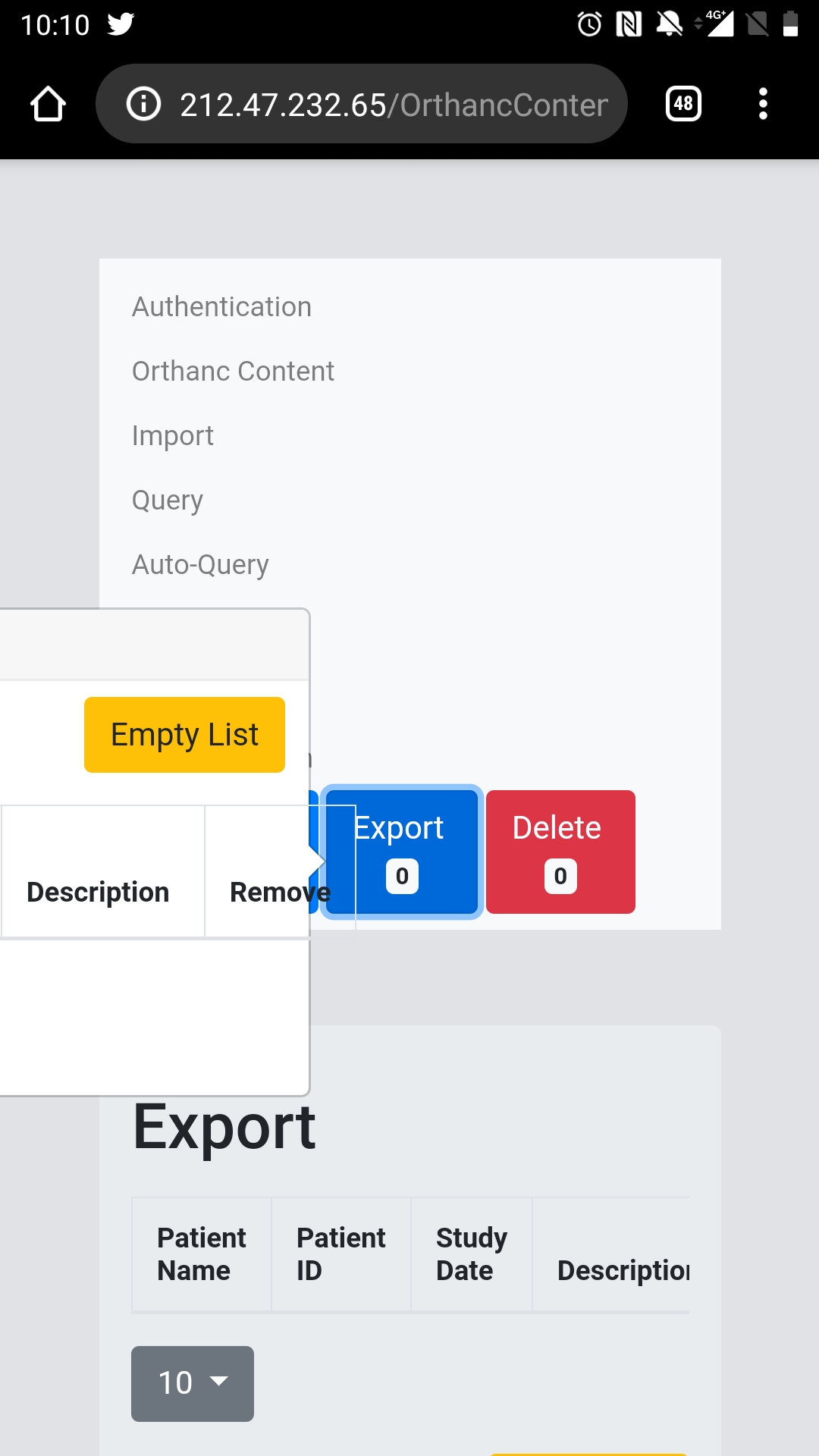 Popover export decallage · Issue #105 · salimkanoun/Orthanc-Tools-JS · GitHub