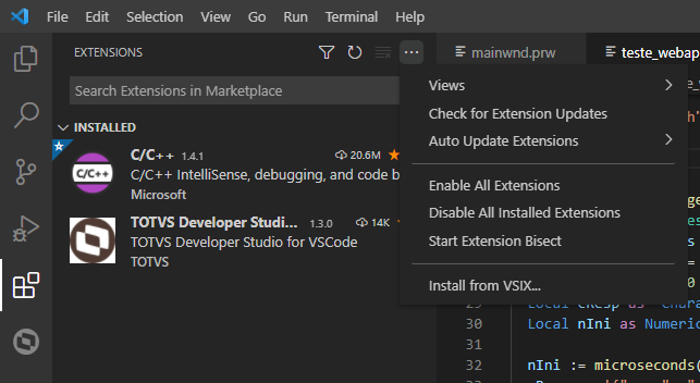 Erro Ao Na Ferramenta Patch Apply · Issue 705 · Totvstds Vscode · Github 