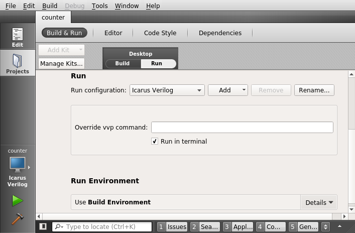 Solved qtcverilog crashes // observed message// Type console 1 must define watchproc ;// Edit ...