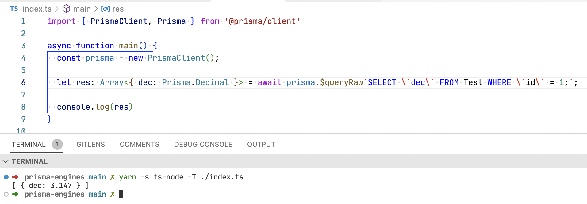 $queryRaw with improvedQueryRaw returning string for Decimal MySQL type · Issue #13708 · prisma ...