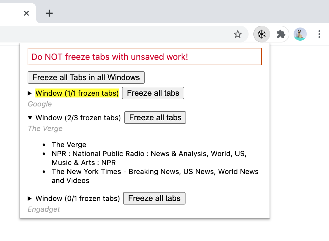 GitHub - raj-al-ghul/tab-freezer: A simple, open source, non-minified ...