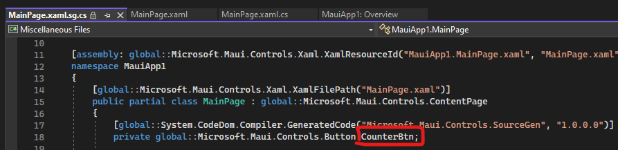 [MAUI] Roslyn source generator is not run during .NET Hot Reload, triggers rude edit when x:Name ...