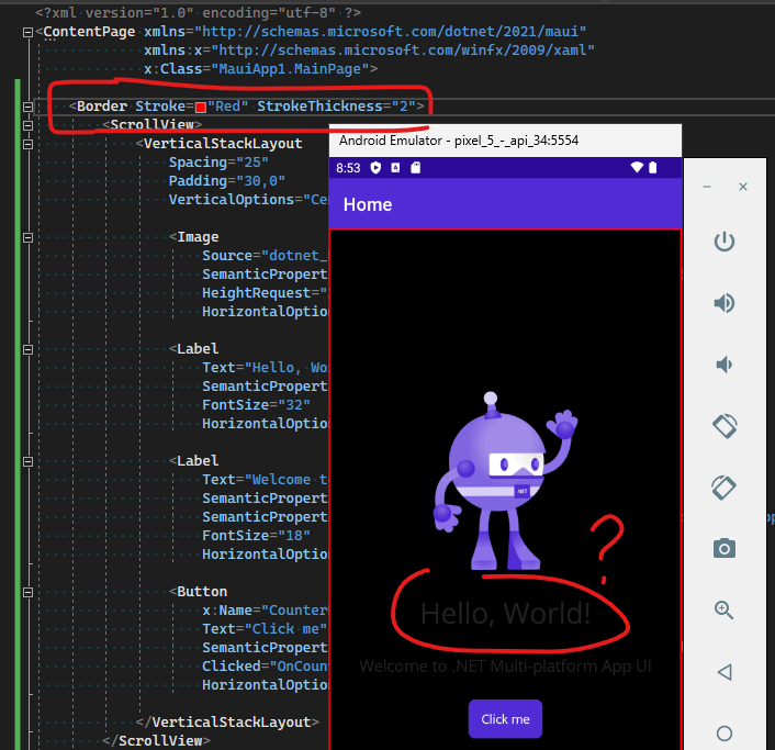 Border background is wrong by default on Android and text cannot be seen (it's correct on ...