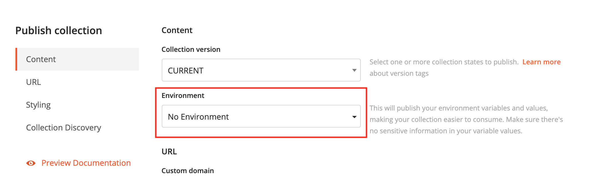 Publish Collection with multiple sets of Environment Variables · Issue #8614 · postmanlabs ...
