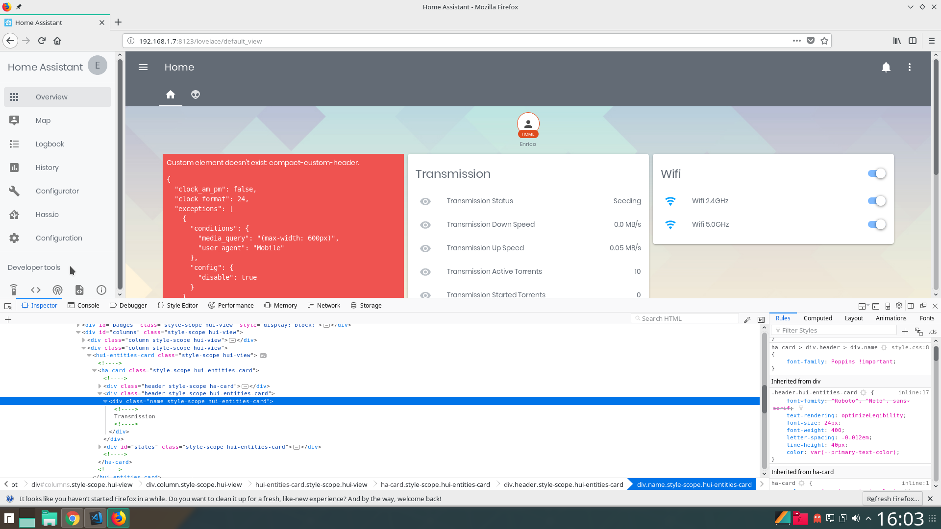 Lovelace card title custom font · Issue #3115 · home-assistant/frontend ...