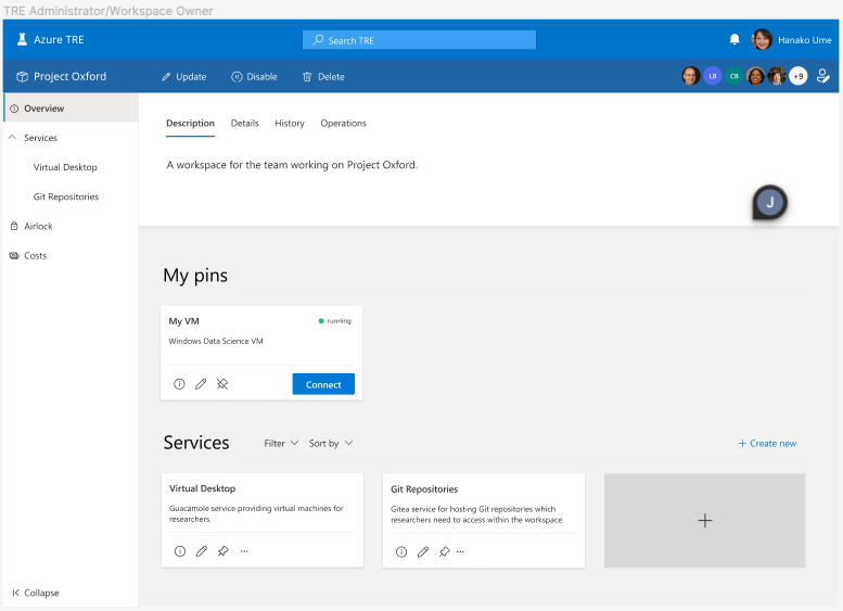 Add Ability To Pin Resourcesservices To Workspace Dashboard On Per User Basis · Issue 2831