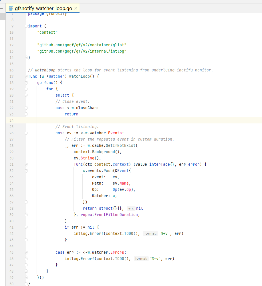 w.watcher.Events undefined · Issue #2122 · gogf/gf · GitHub