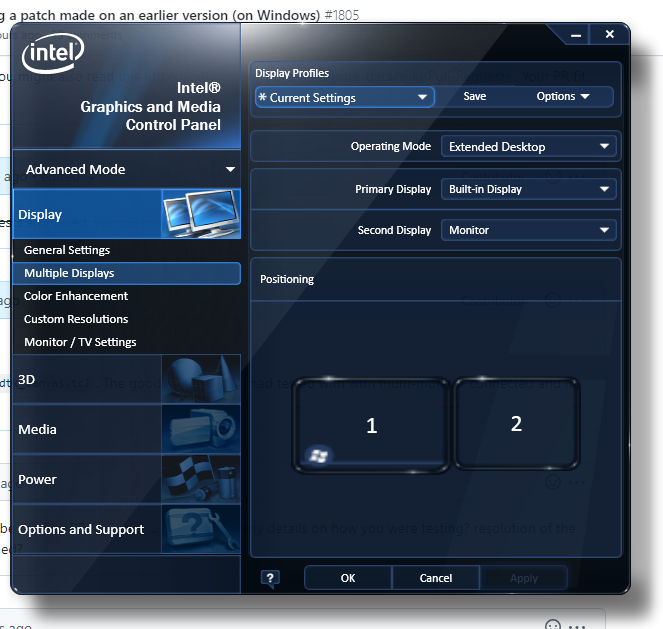 Odd behaviour when opening a patch made on an earlier version (on ...