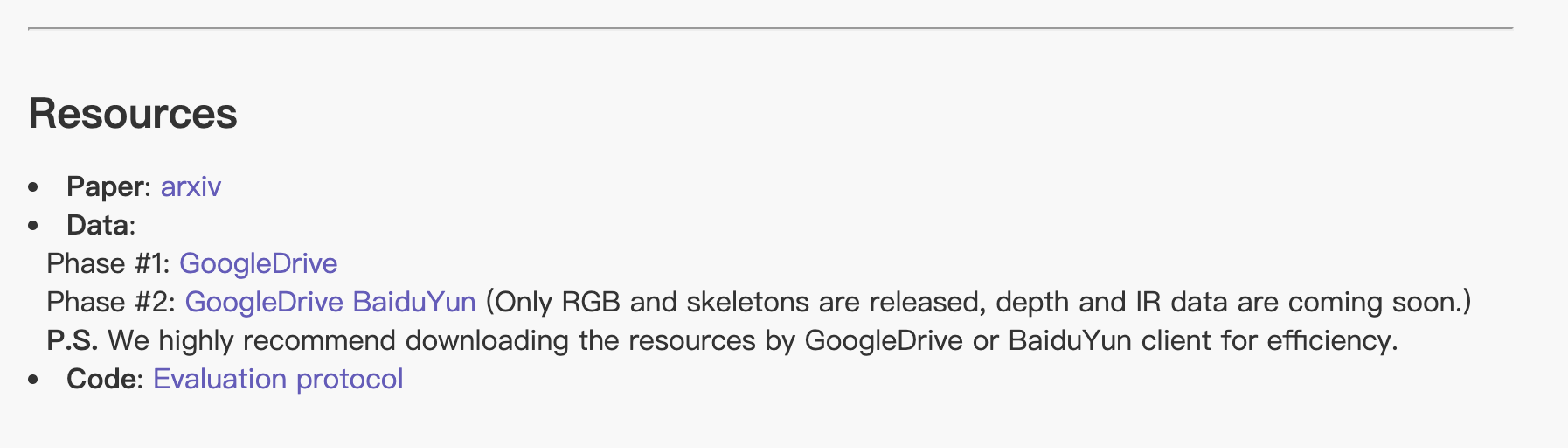 Missing the BaiduYun link of Phase1 · Issue #13 · ECHO960/PKU-MMD · GitHub