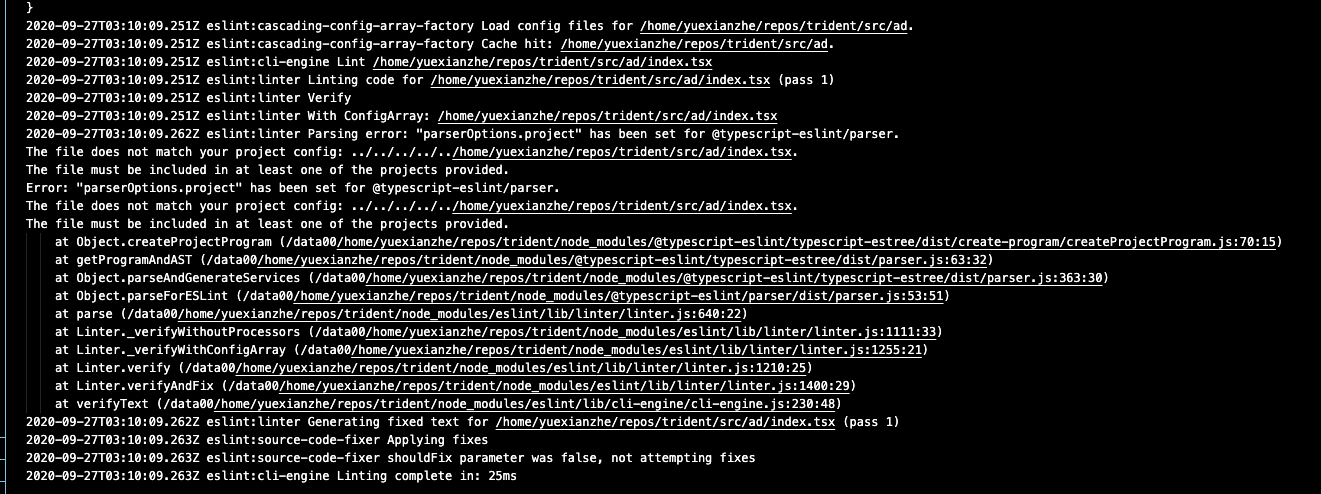 cannot lint with @typescript-eslint/parser on remote under ~/ · Issue #1075 · microsoft/vscode ...