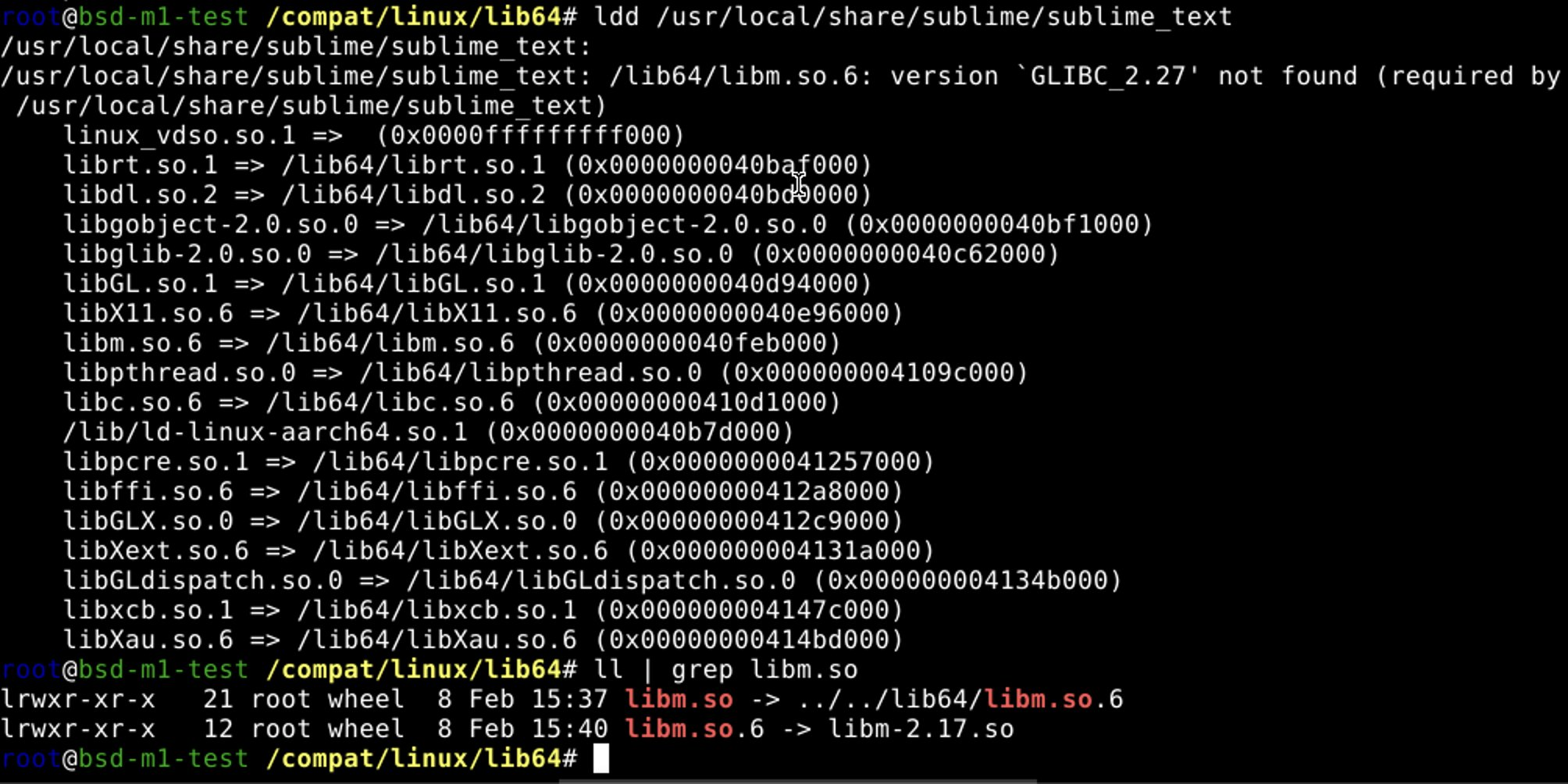 [ST4] Aarch64 requires GLIBC 2.27, but AMD64 uses older GLIBC · Issue #4693 · sublimehq/sublime ...