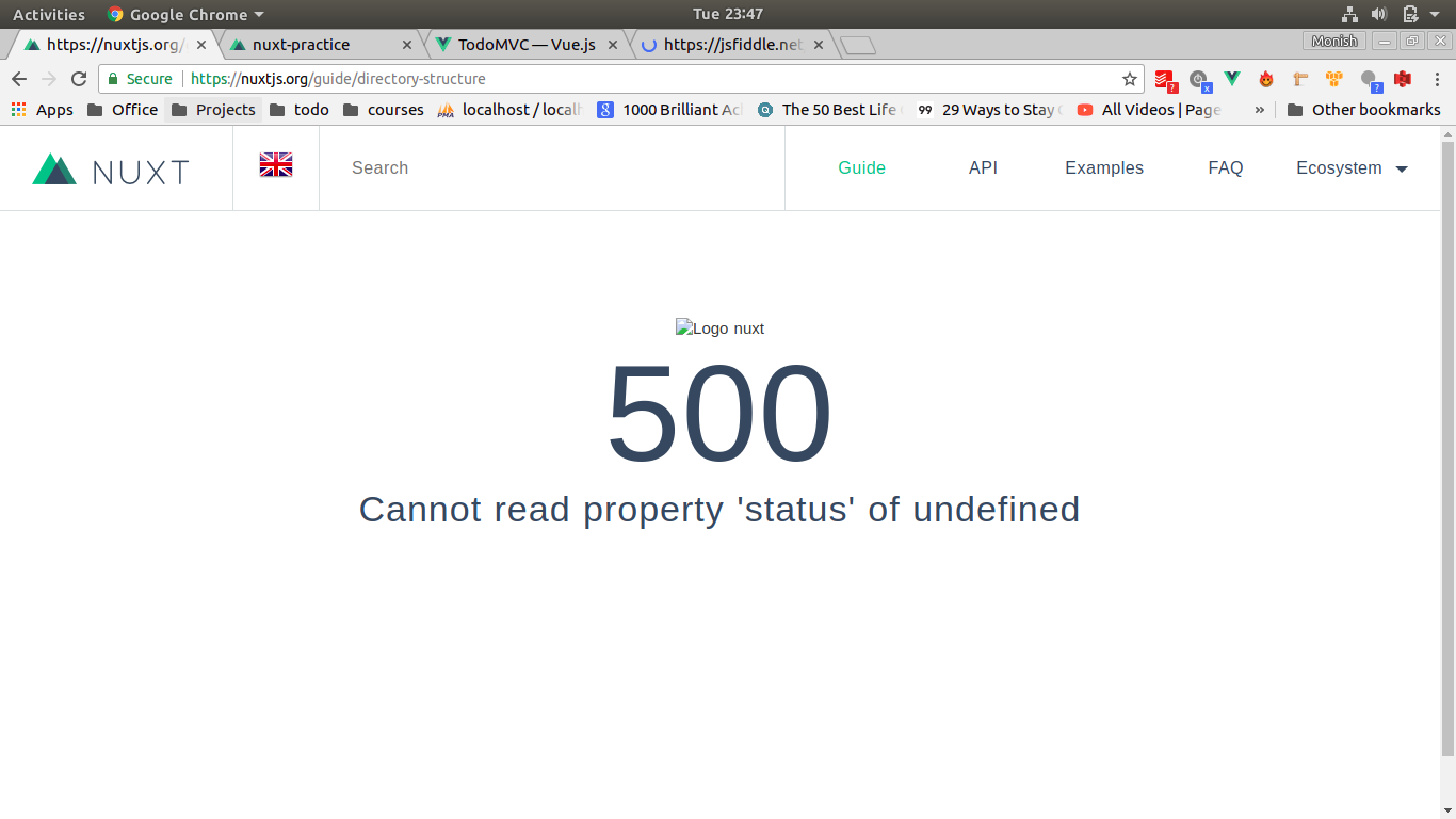 Got 500 error, when my internet gone in middle of loading next page · Issue #123 · nuxt/website ...