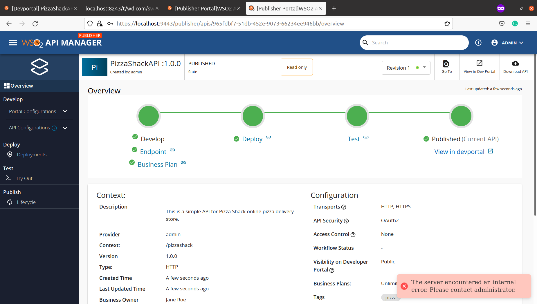 NPE when trying to download a revision of an API · Issue #12626 · wso2/product-apim · GitHub