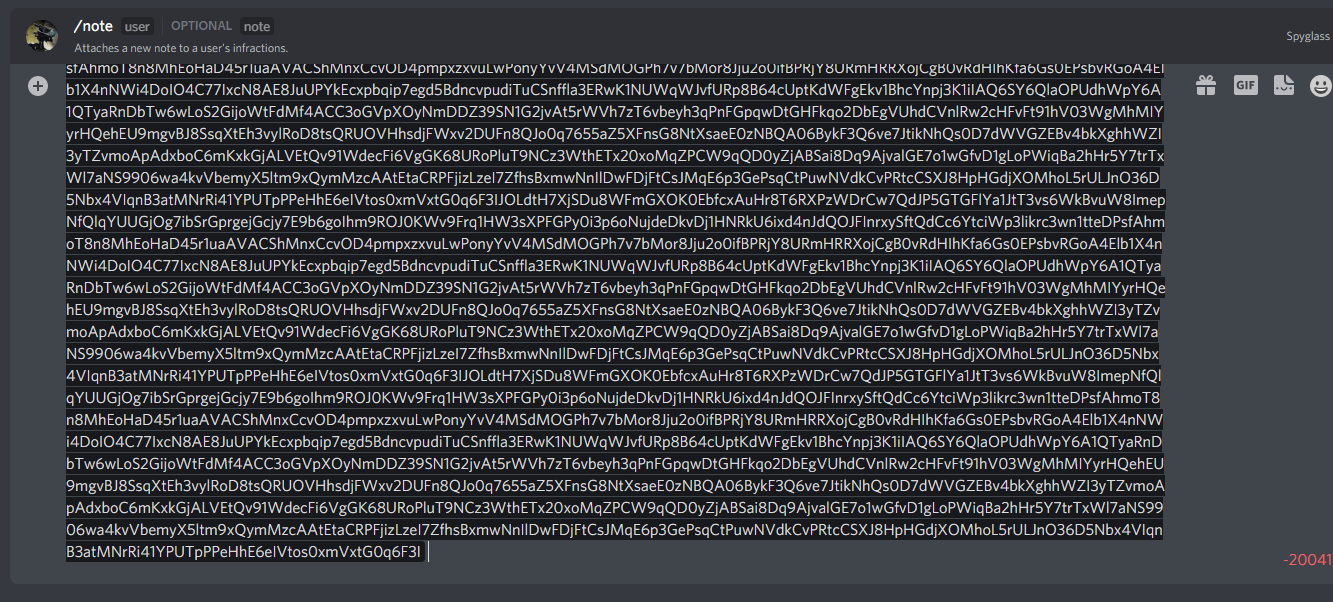 Slash Command Options Have No Length Limit · Issue 3568 · Discord