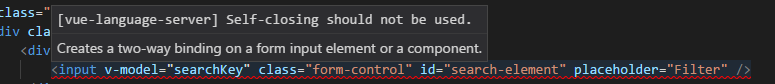Validation incorrectly indicates that input html tag cannot be self ... Validation incorrectly indicates that input html tag cannot be self ...