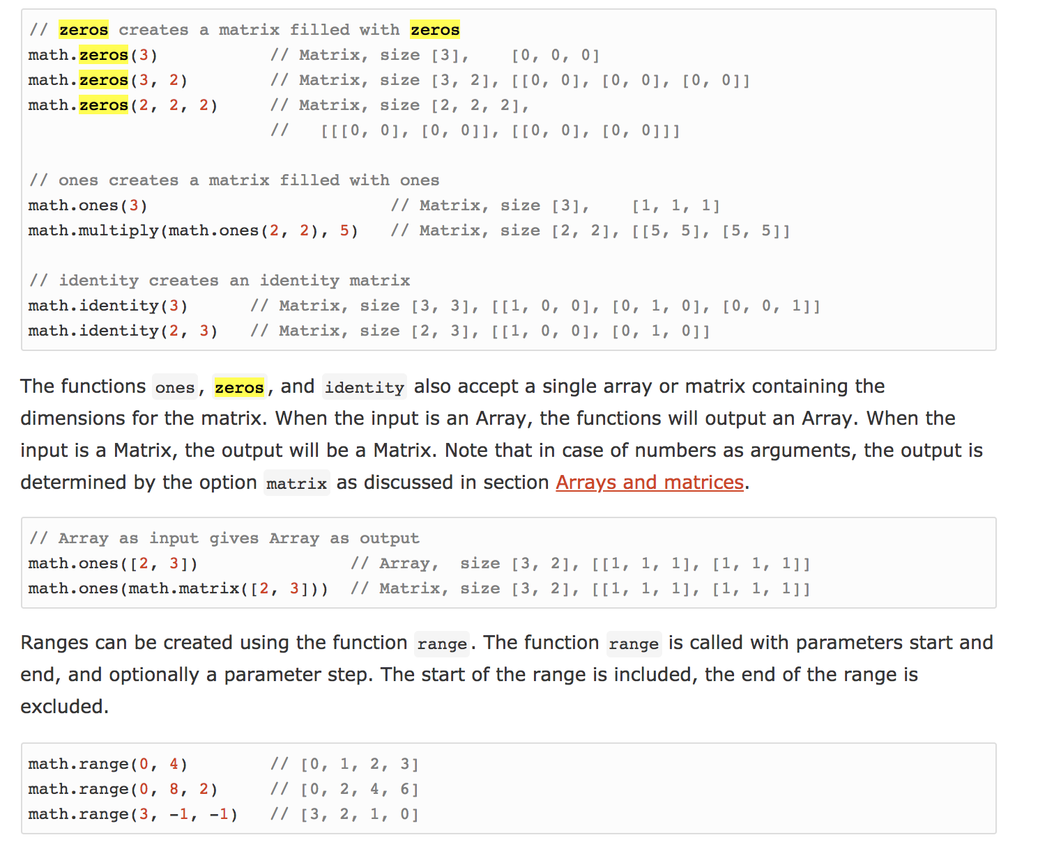 Type Error when triggering Matrix function after calling math.zeros ...