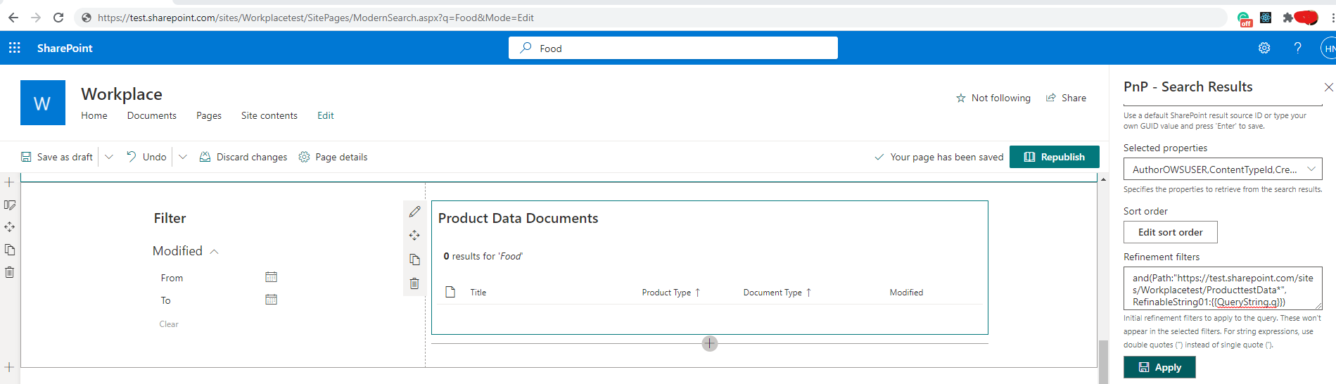 Querystringparameter Not Fetching The Value Refinement Filters Box Search Results Web