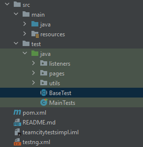 GitHub - AleksandraShikhmareva/teamcity-tests-impl-java: Project stack ...