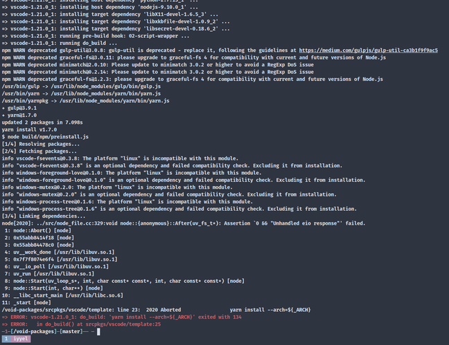 Error trying to build vscode with xbps-src. · Issue #718 · void-linux/void-packages · GitHub