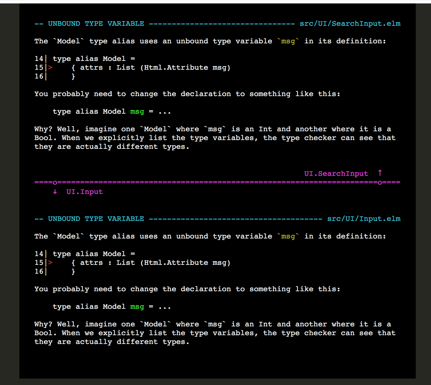 Improve Elm error formatting in CLI & browser · Issue #3188 · parcel-bundler/parcel · GitHub