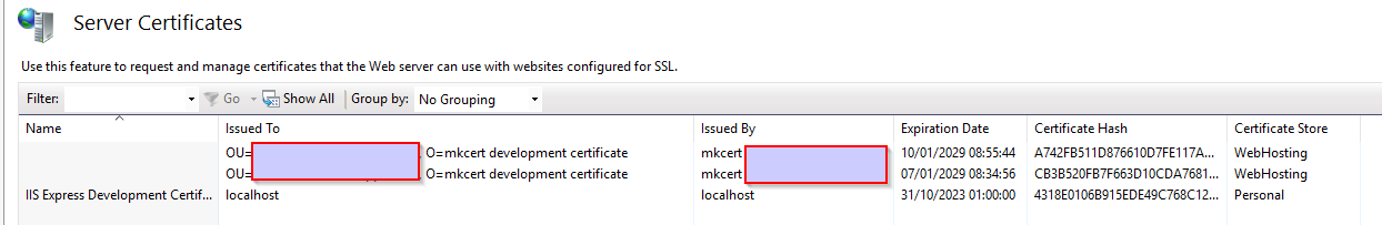 Bad naming when used on IIS · Issue #115 · FiloSottile/mkcert · GitHub