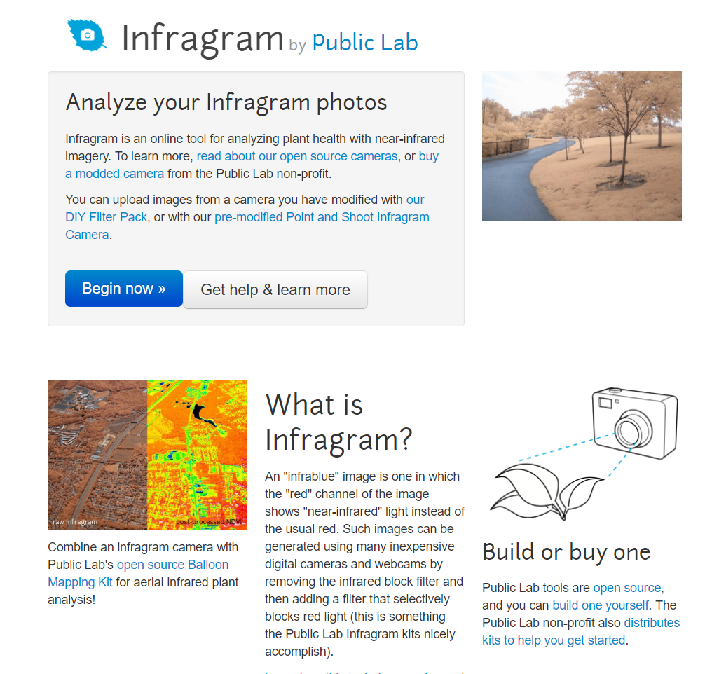 Improve the look of Infragram · Issue #3636 · publiclab/plots2 · GitHub