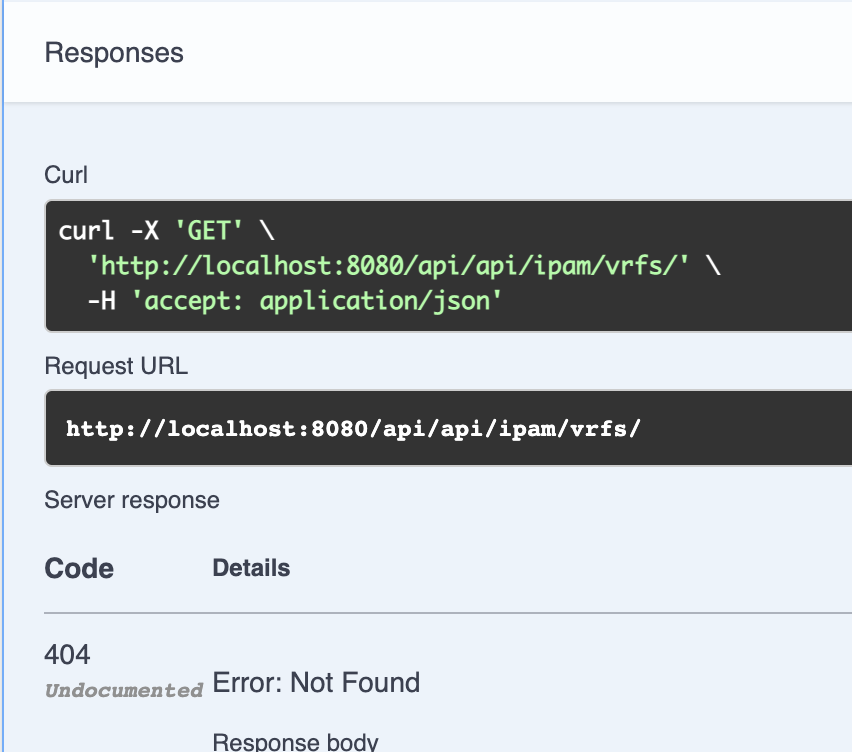 No requests possible with OpenAPI Documentation in Nautobot 1.4 · Issue #2289 · nautobot ...