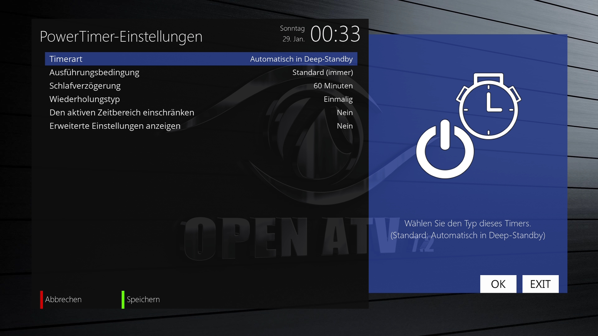 PowerTimer does not save the advanced settings for network traffic and ...