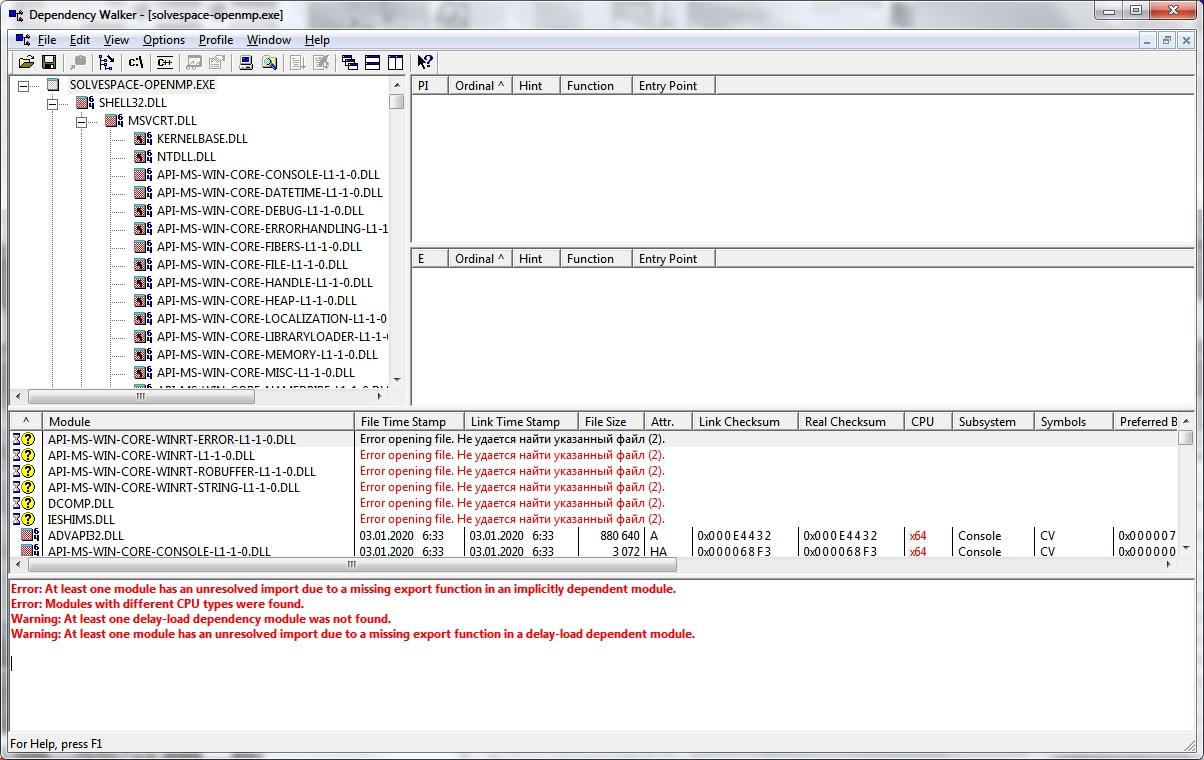 0xc000007b on Windows 7 · Issue #1100 · solvespace/solvespace · GitHub