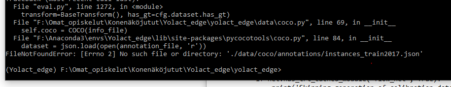 Demo eval possible without downloading json? · Issue #16 · WisconsinAIVision/yolact_edge · GitHub