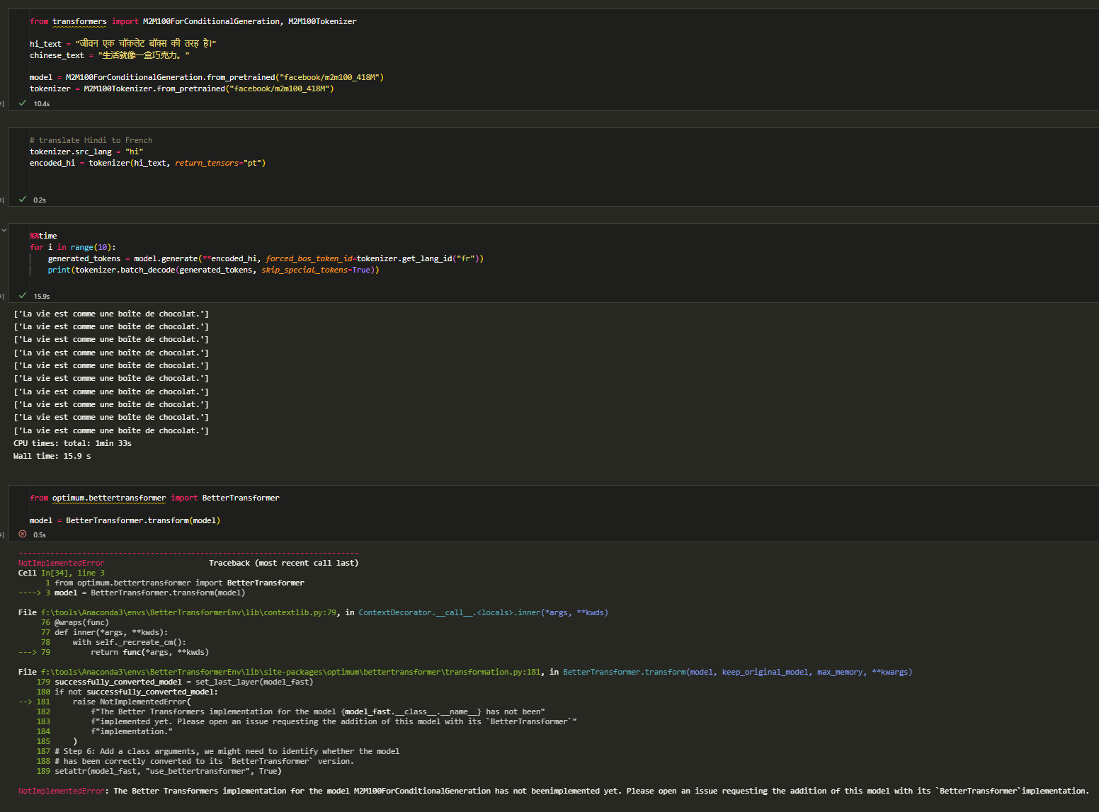 BetterTransformers support for M2M100 · Issue #578 · huggingface/optimum · GitHub