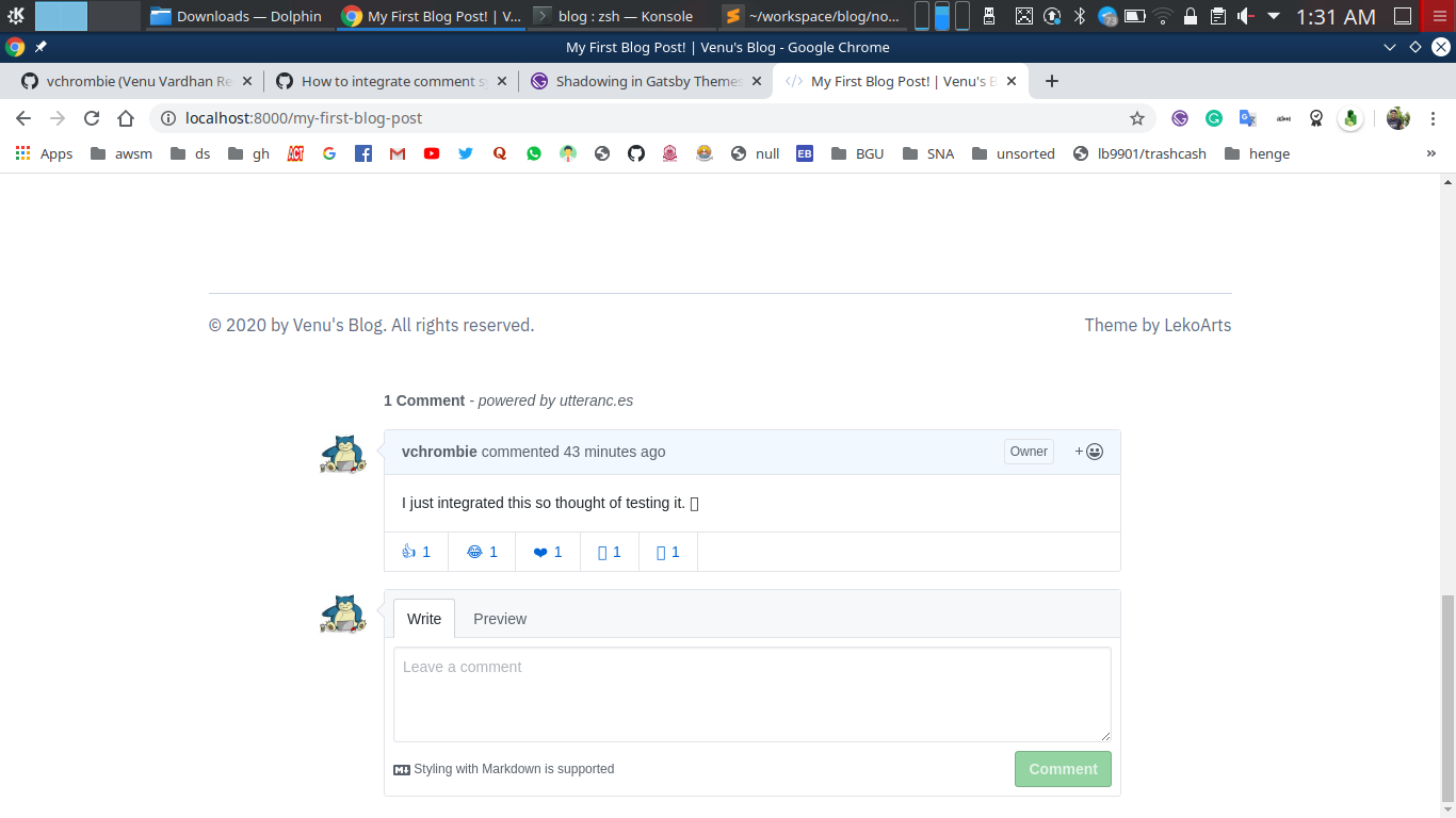 How to integrate comment system · Issue #397 · LekoArts/gatsby-themes · GitHub