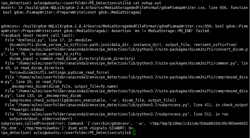 CalledProcessError · Issue #1198 · pydicom/pydicom · GitHub