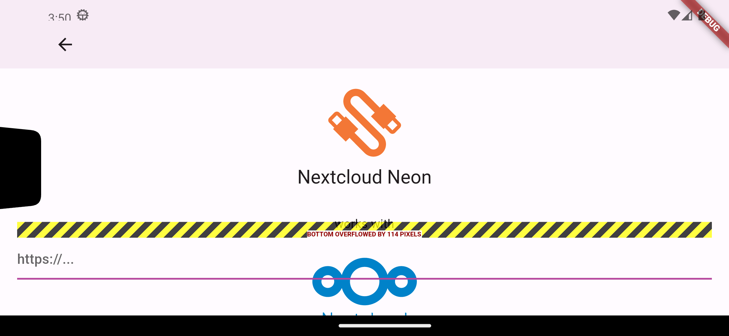 [Bug]: neon: LoginPage Overflow on small height screens · Issue #297 · nextcloud/neon · GitHub
