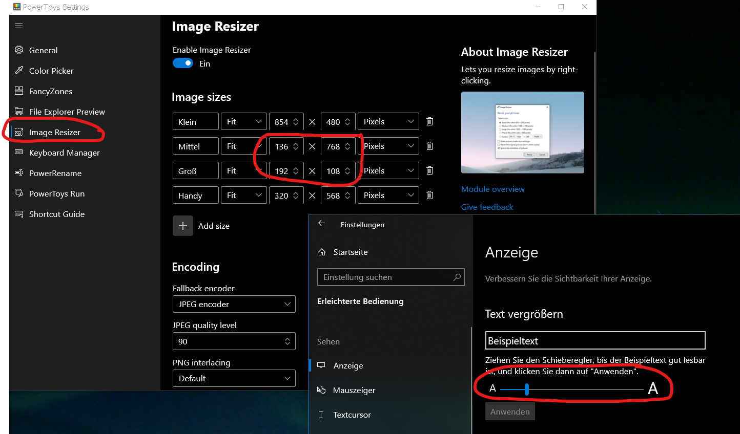 Image Resizer settings: pixel numbers get clipped when Windows text ...