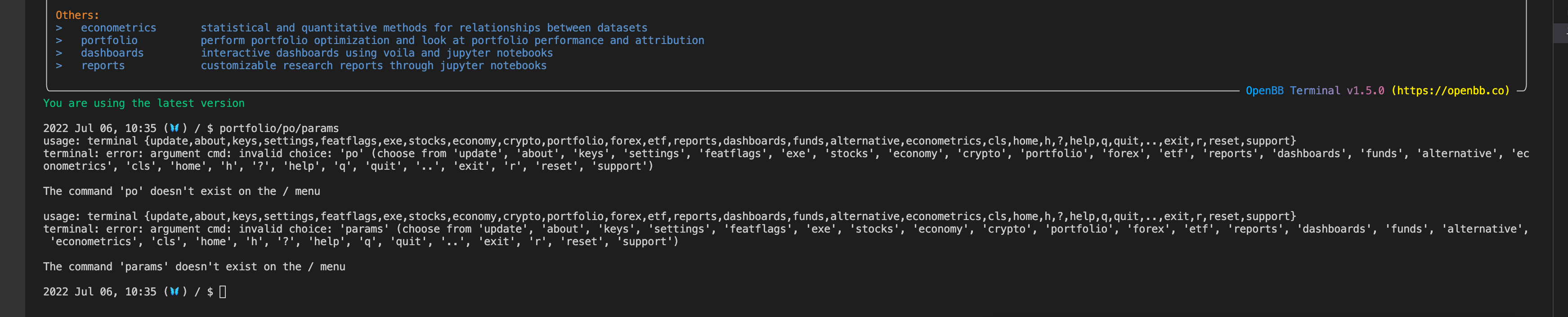 [Bug] Forward slash pattern got broken · Issue #2054 · OpenBB-finance/OpenBB · GitHub