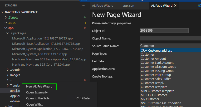 New AL File Wizard in multi root workspace · Issue #229 · anzwdev/al-code-outline · GitHub