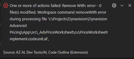 Error when running Code Cleanup - remove With · Issue #346 · anzwdev/al-code-outline · GitHub